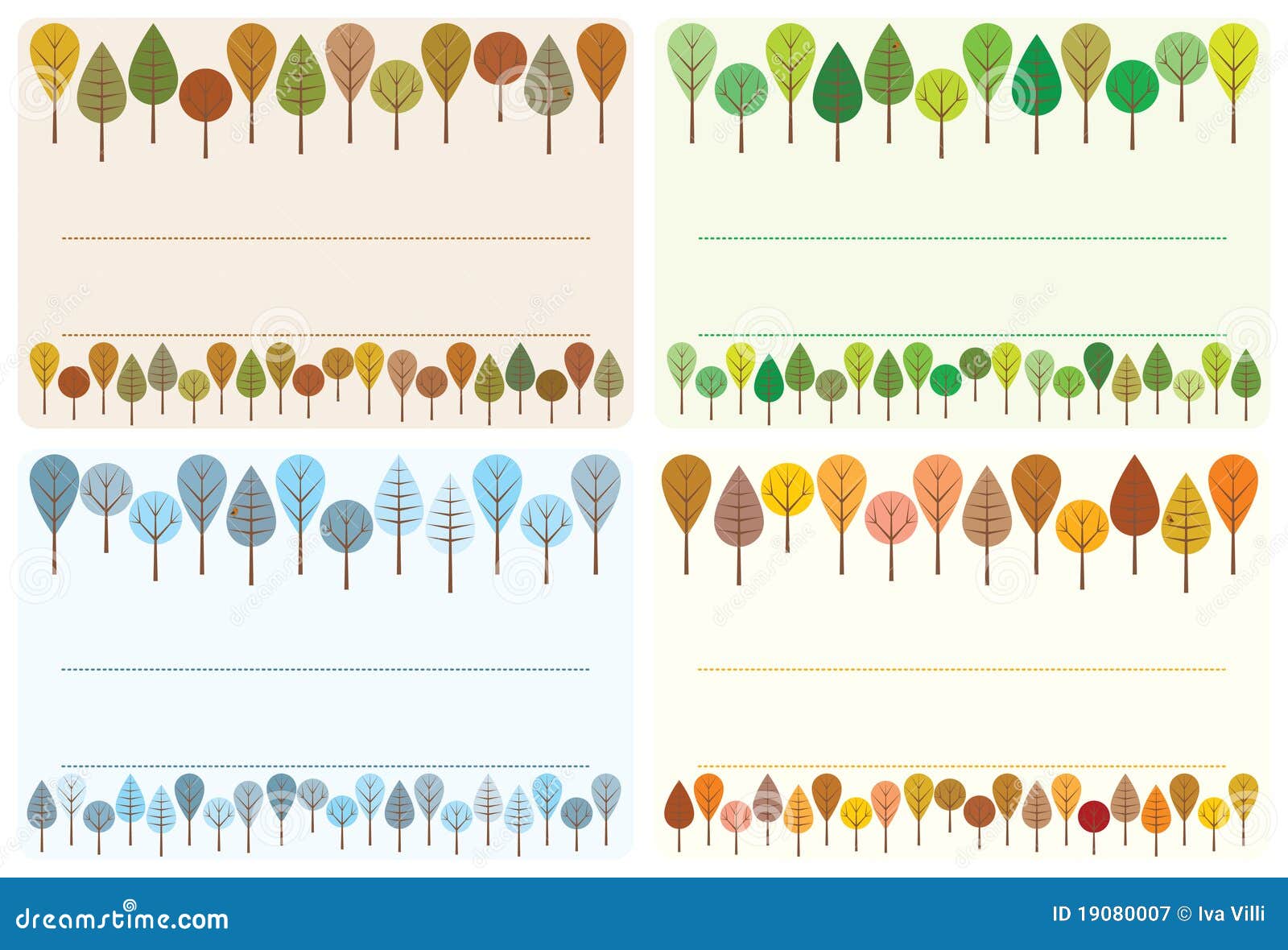 Trees label set stock vector. Illustration of tree, label - 19080007