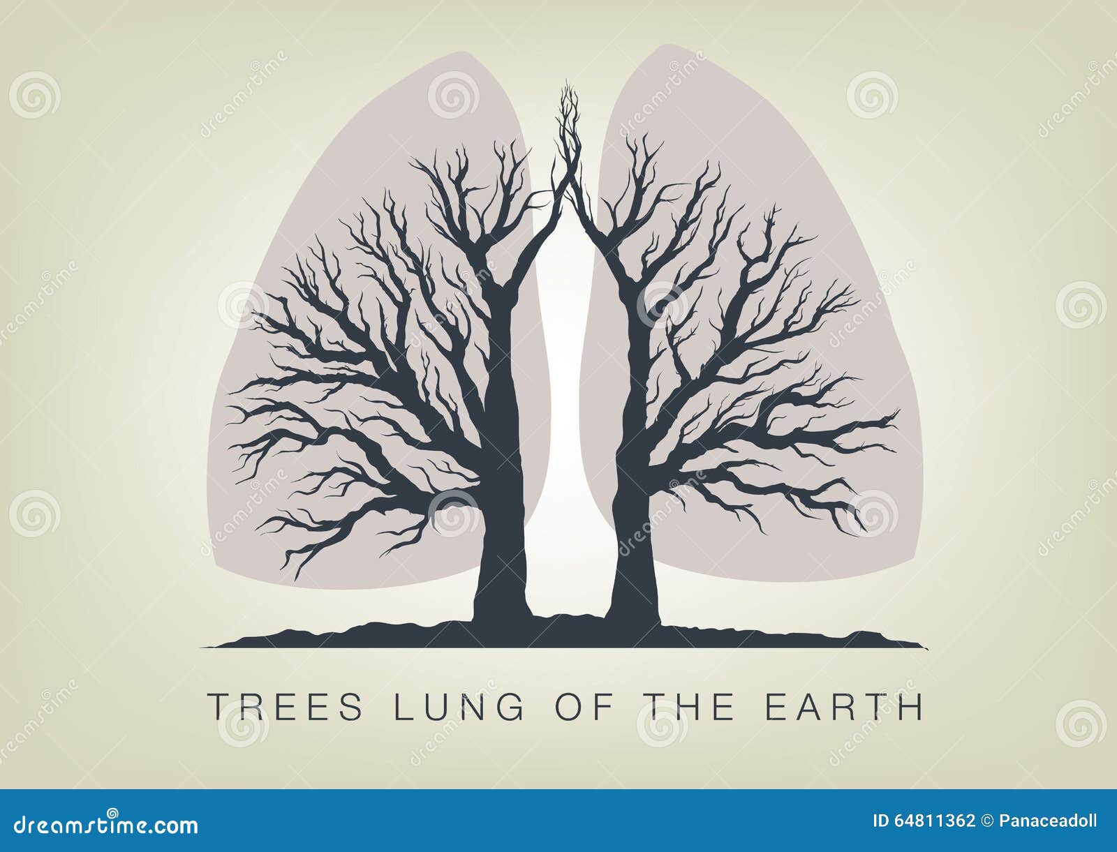 Trees - Lungs of the Planet. Ecology in Nature Stock Vector ...