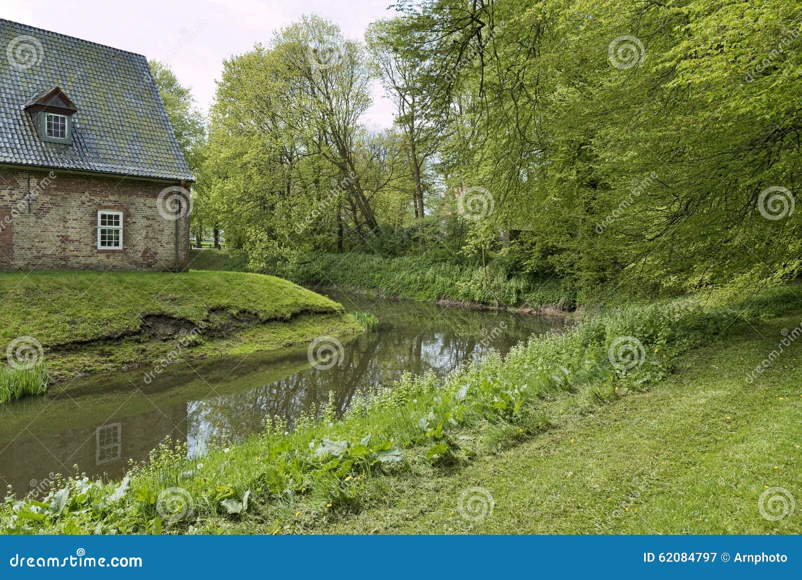 Trees at the Moat stock image. Image of nature, ancient - 62084797