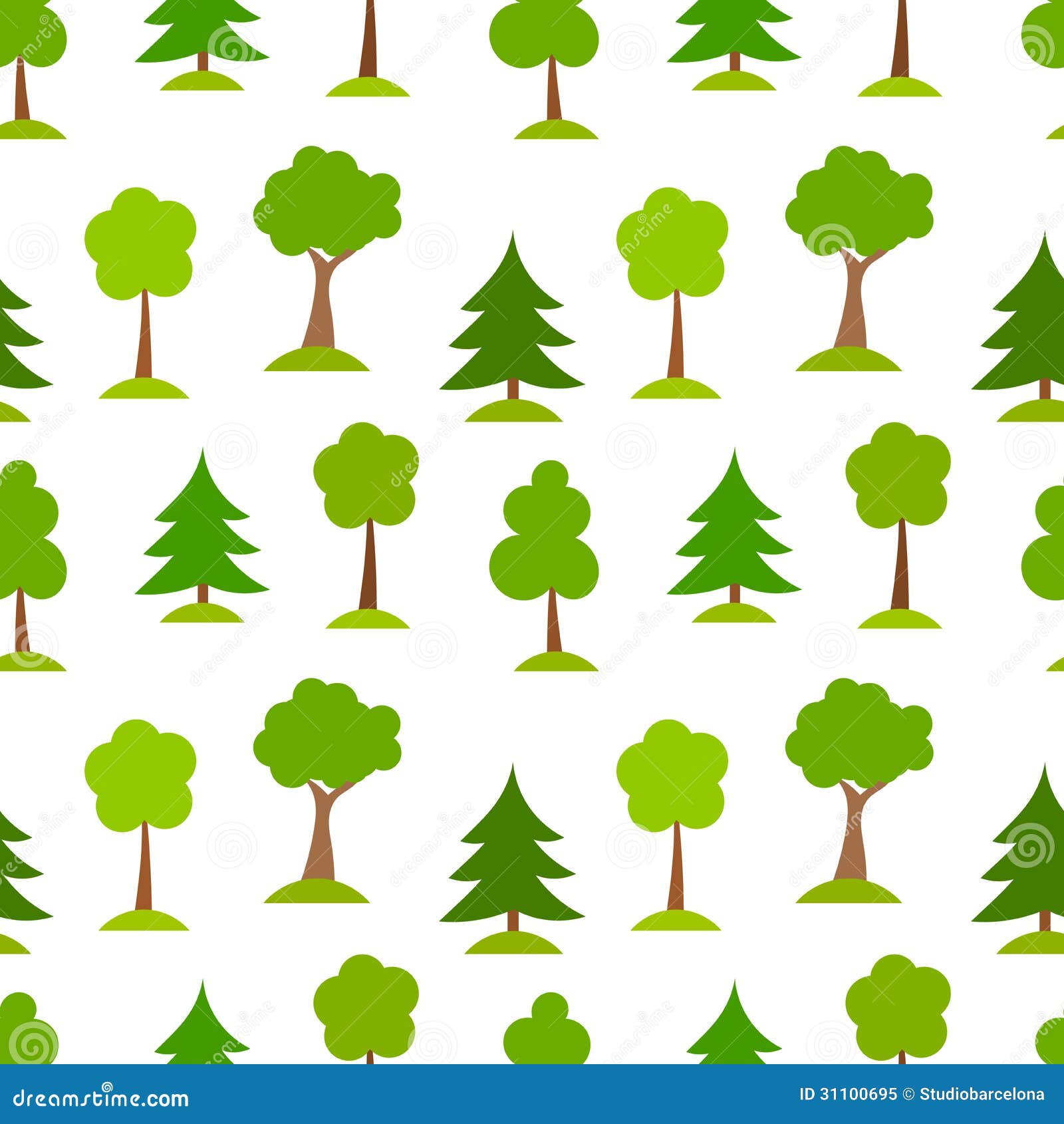 Trees pattern stock vector. Illustration of pattern, environment - 31100695