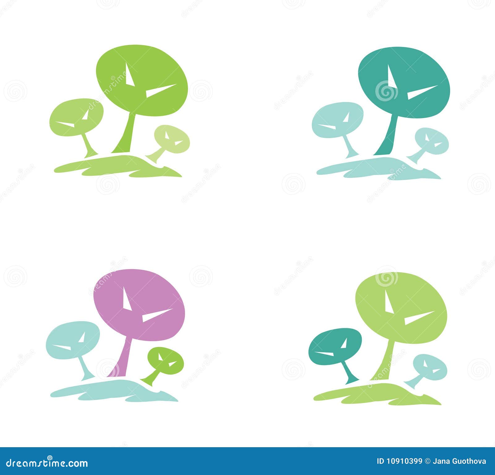 Trees pictogram stock vector. Illustration of abstract - 10910399