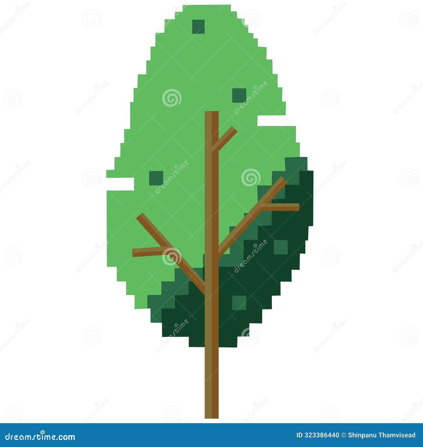Trees Pixel Art Icon. Forest Elements Logo Collection. 8-bit Sprite ...