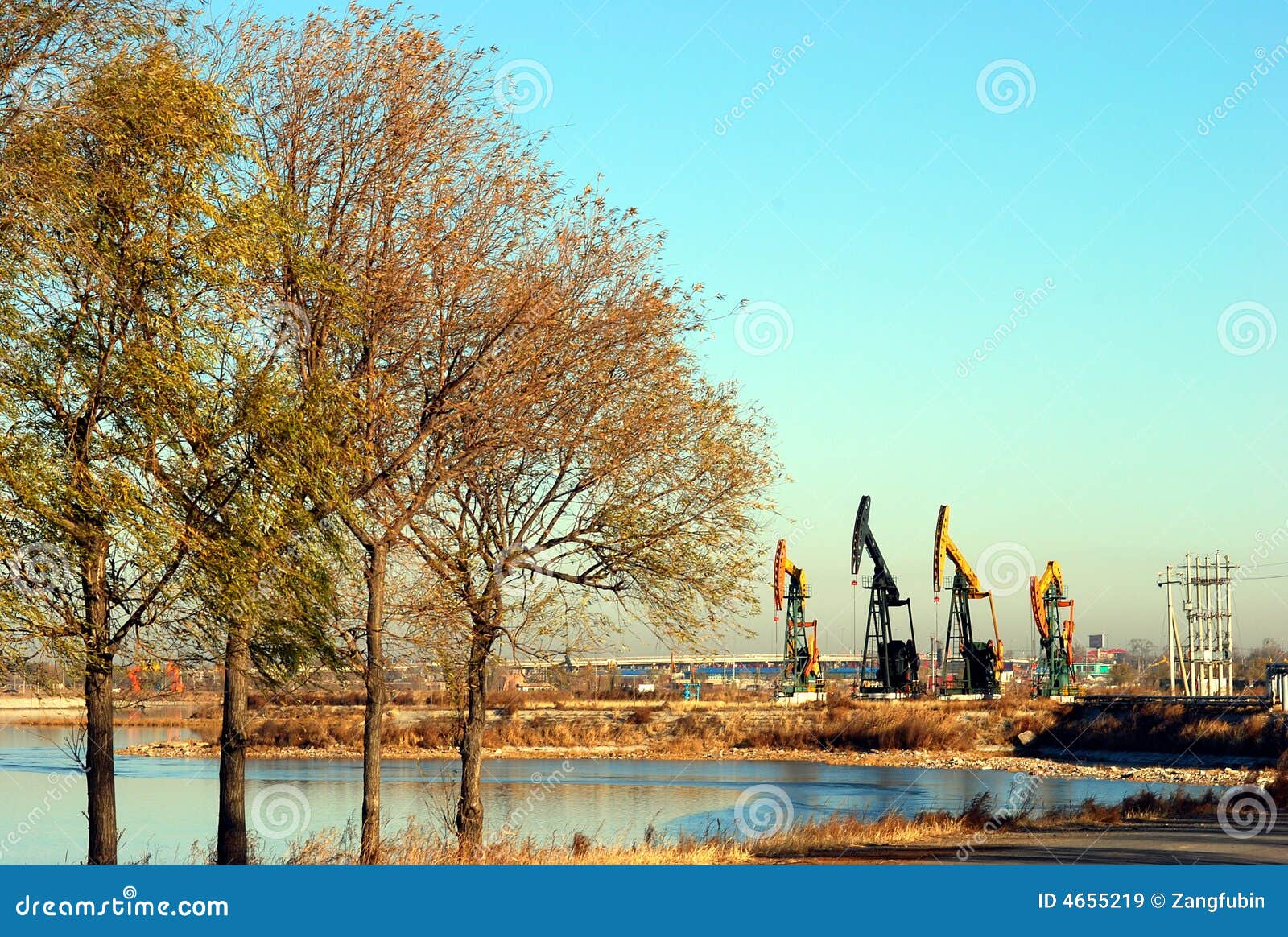 Trees and pumping stock image. Image of head, pumps, field - 4655219