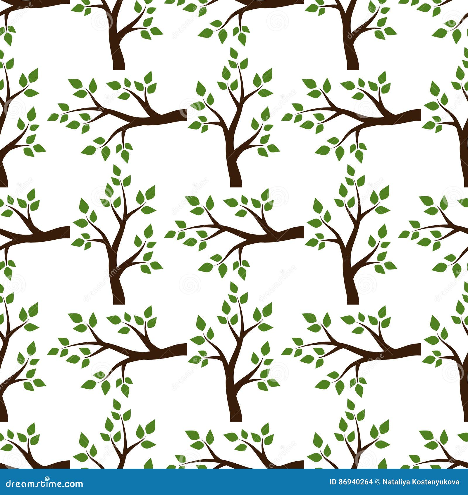 Trees seamless pattern stock vector. Illustration of vector - 86940264