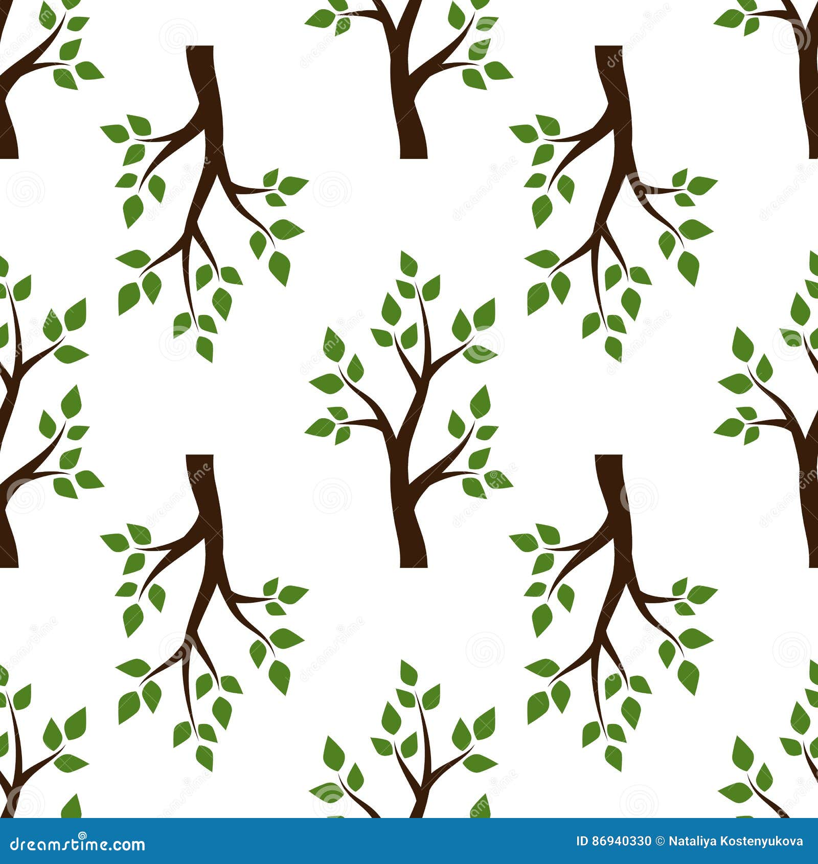 Trees seamless pattern stock vector. Illustration of tree - 86940330