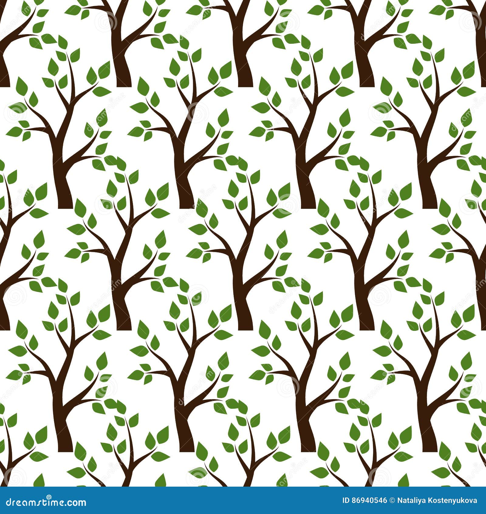 Trees seamless pattern stock vector. Illustration of silhouette - 86940546