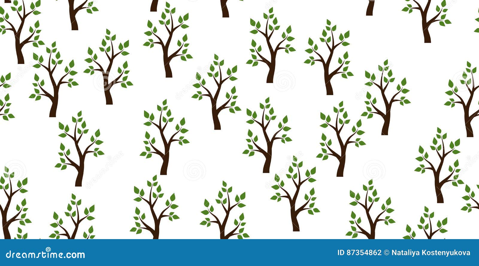 Trees seamless pattern stock vector. Illustration of tileable - 87354862
