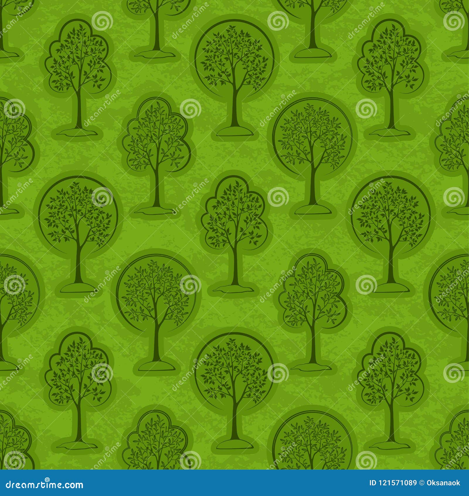 Trees Seamless stock vector. Illustration of organic - 121571089