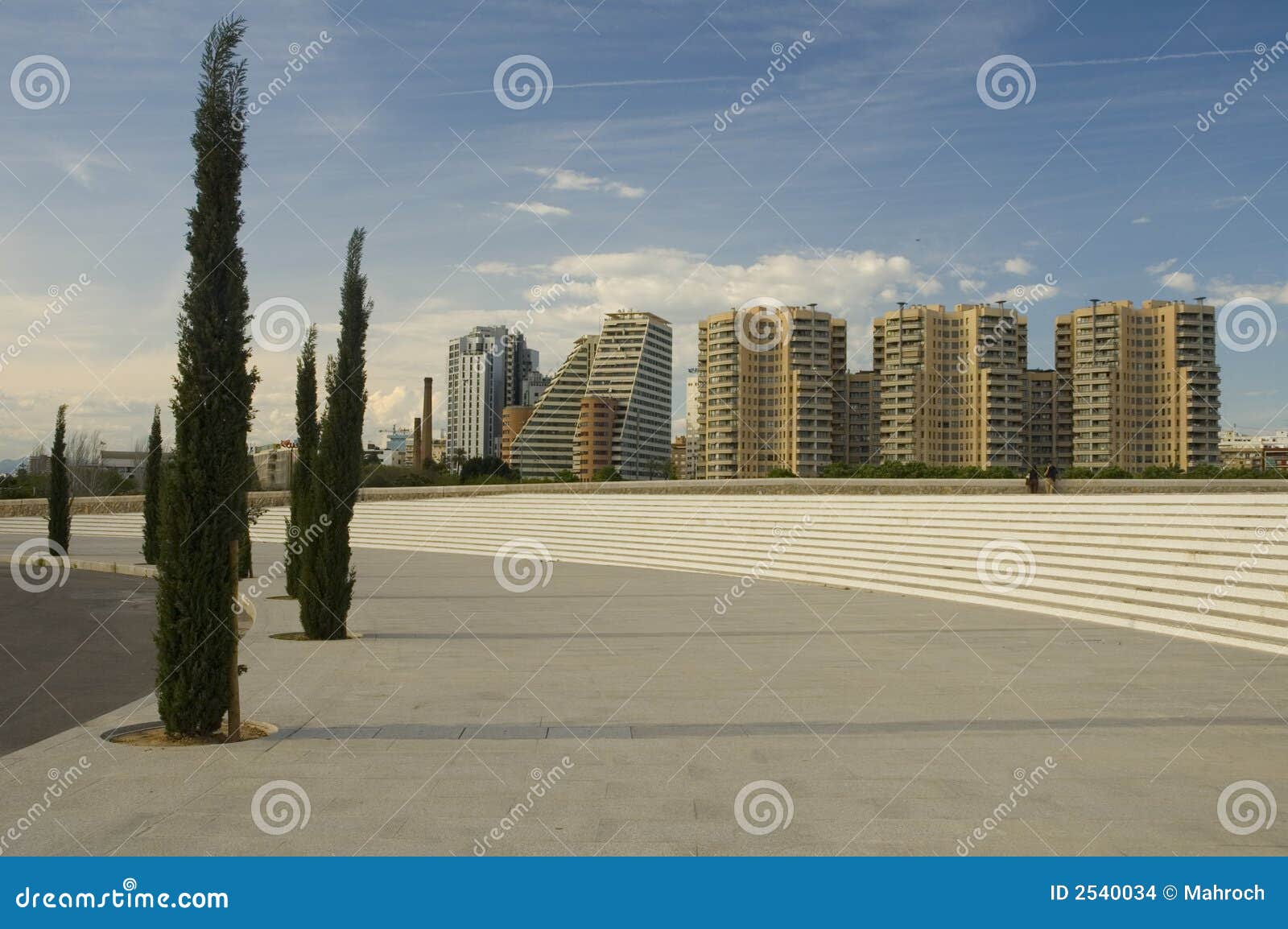 Trees and skyscrapers stock photo. Image of city, pruning - 2540034