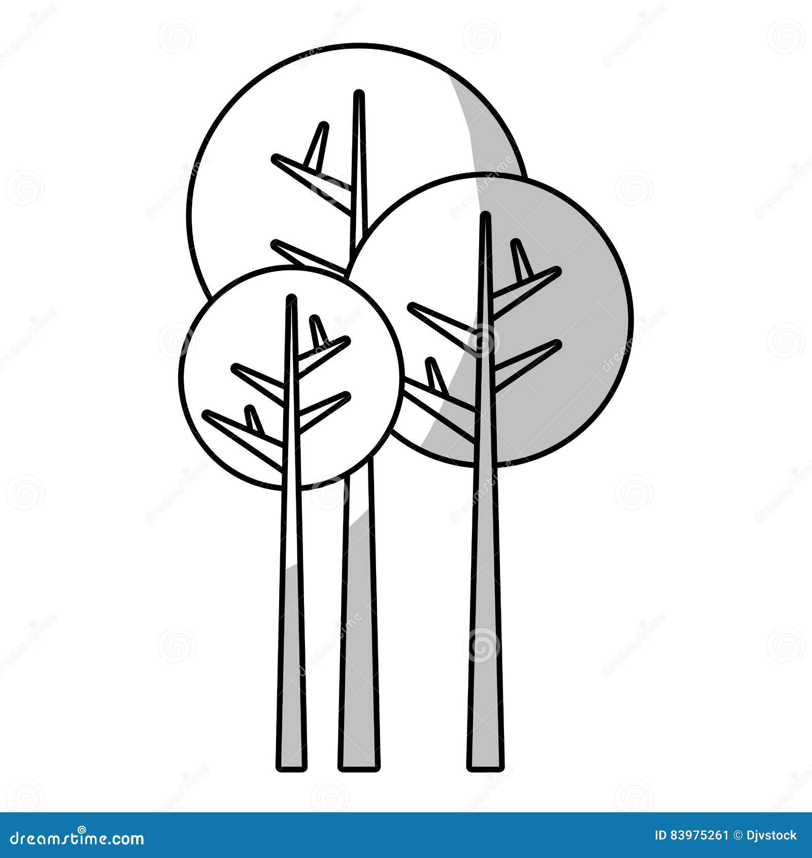 Trees tall plant icon stock illustration. Illustration of decorative ...