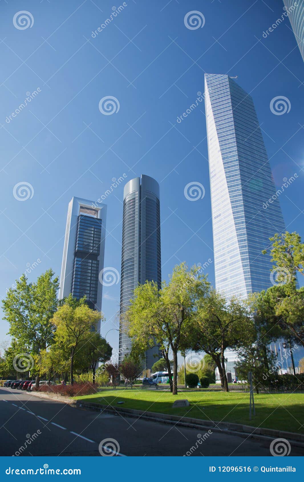 Trees and three towers stock photo. Image of lantern - 12096516