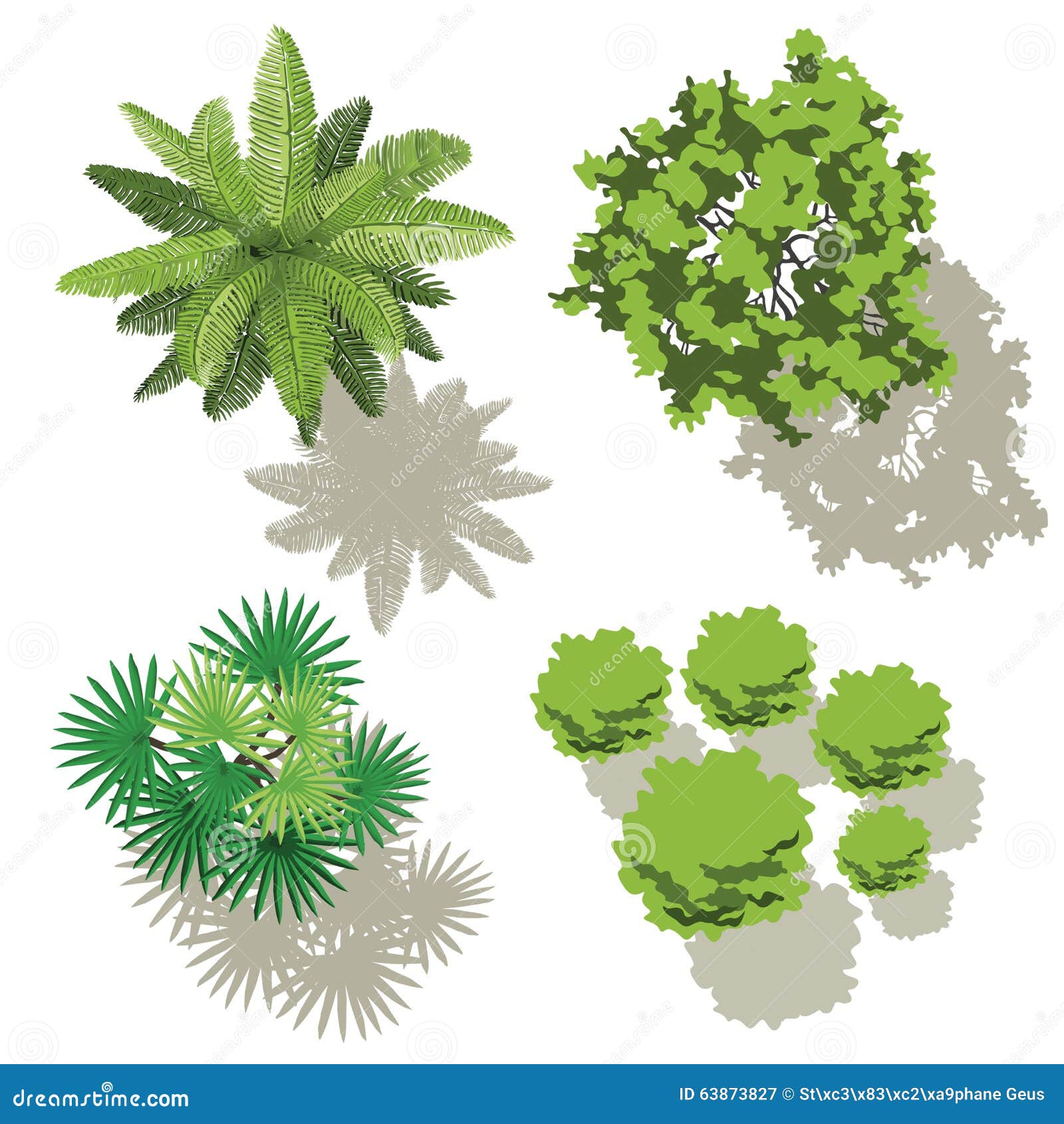 Trees top view for map stock illustration. Illustration of design ...