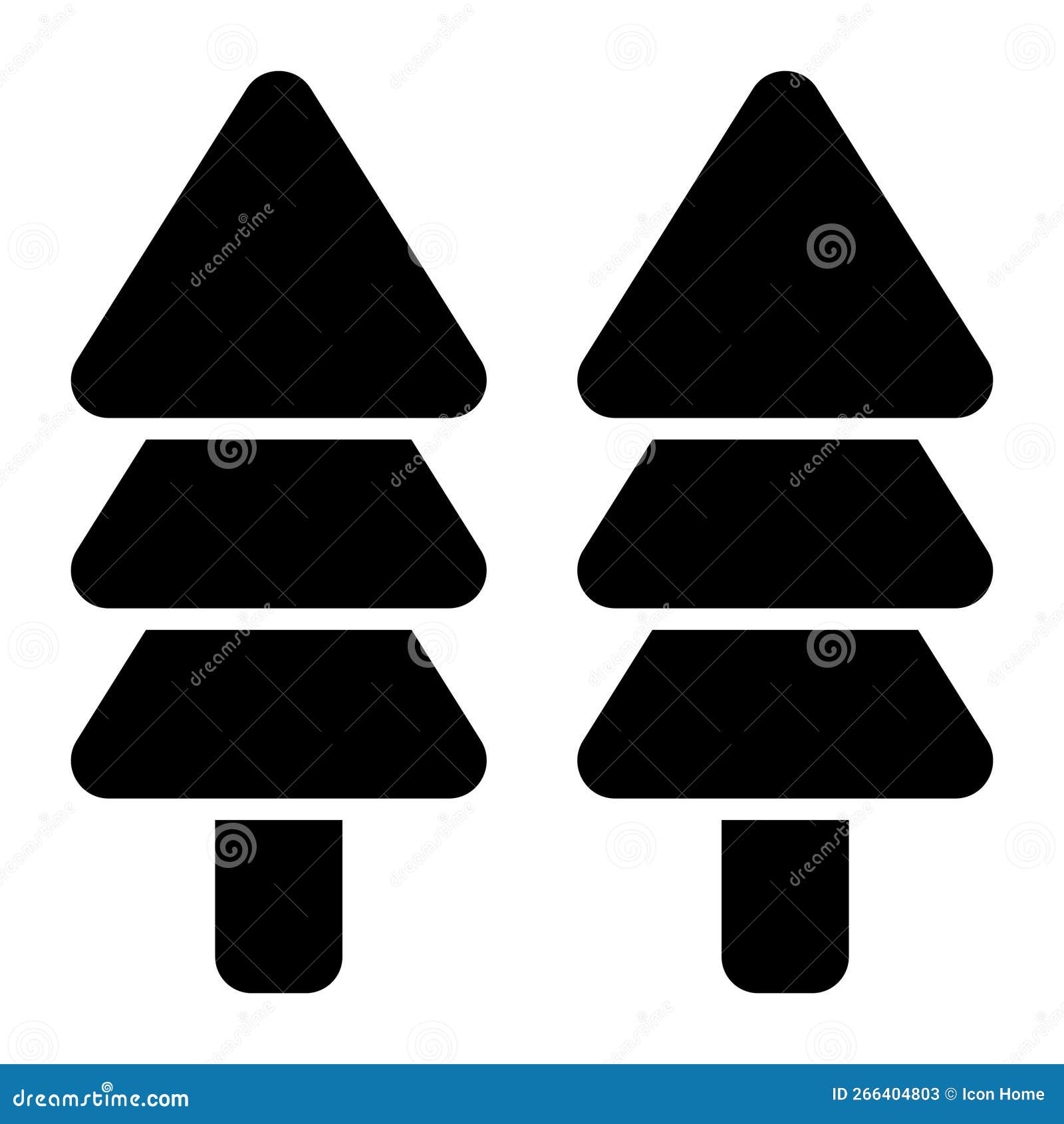 Trees Vector , Editable Icon of Conifer Trees Stock Vector ...