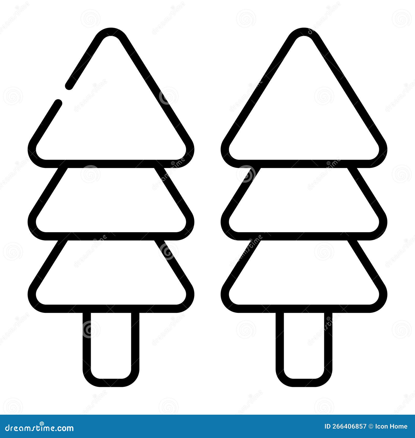 Trees Vector , Editable Icon of Conifer Trees Stock Vector ...