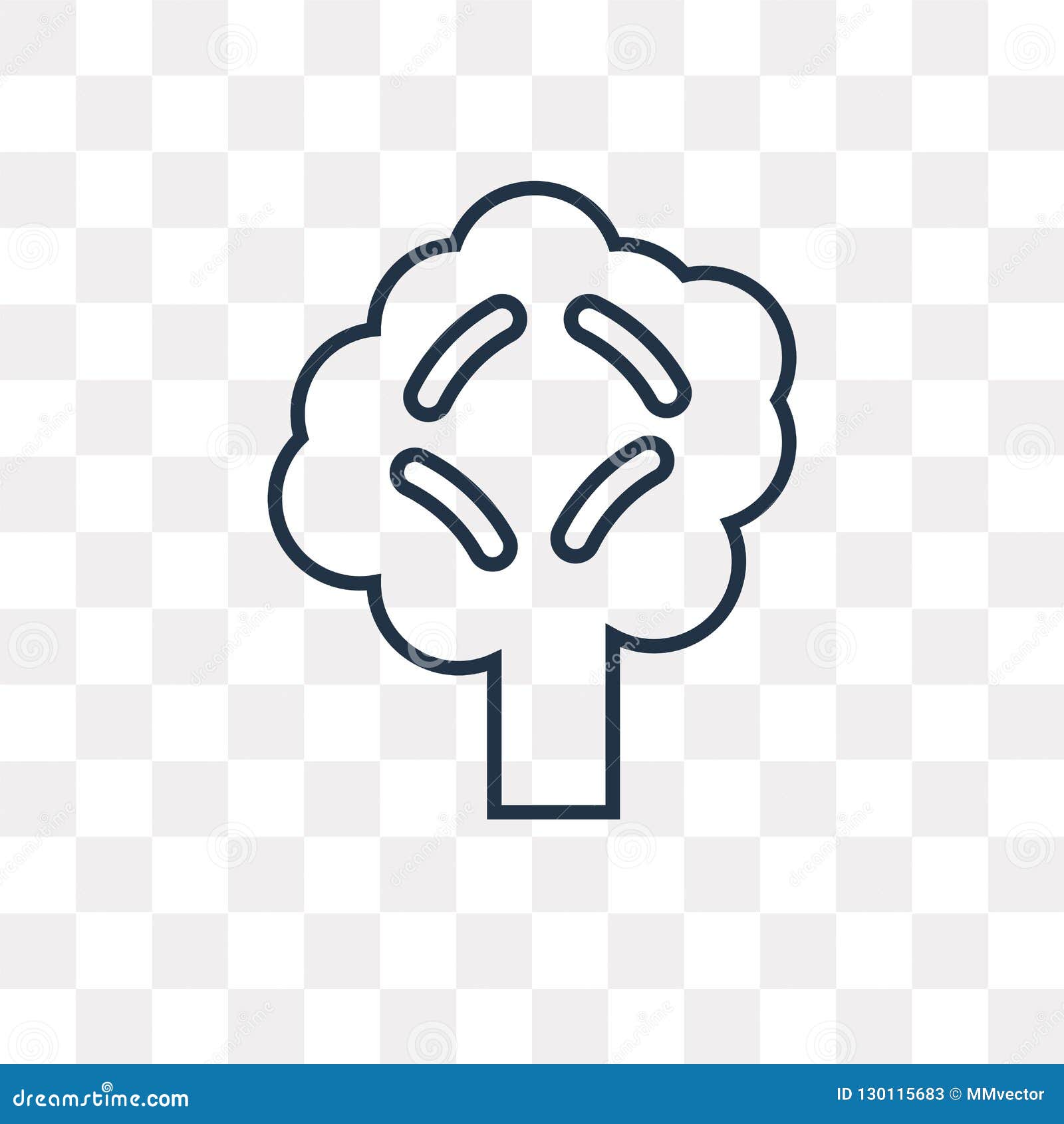Trees Vector Icon Isolated on Transparent Background, Linear Trees ...