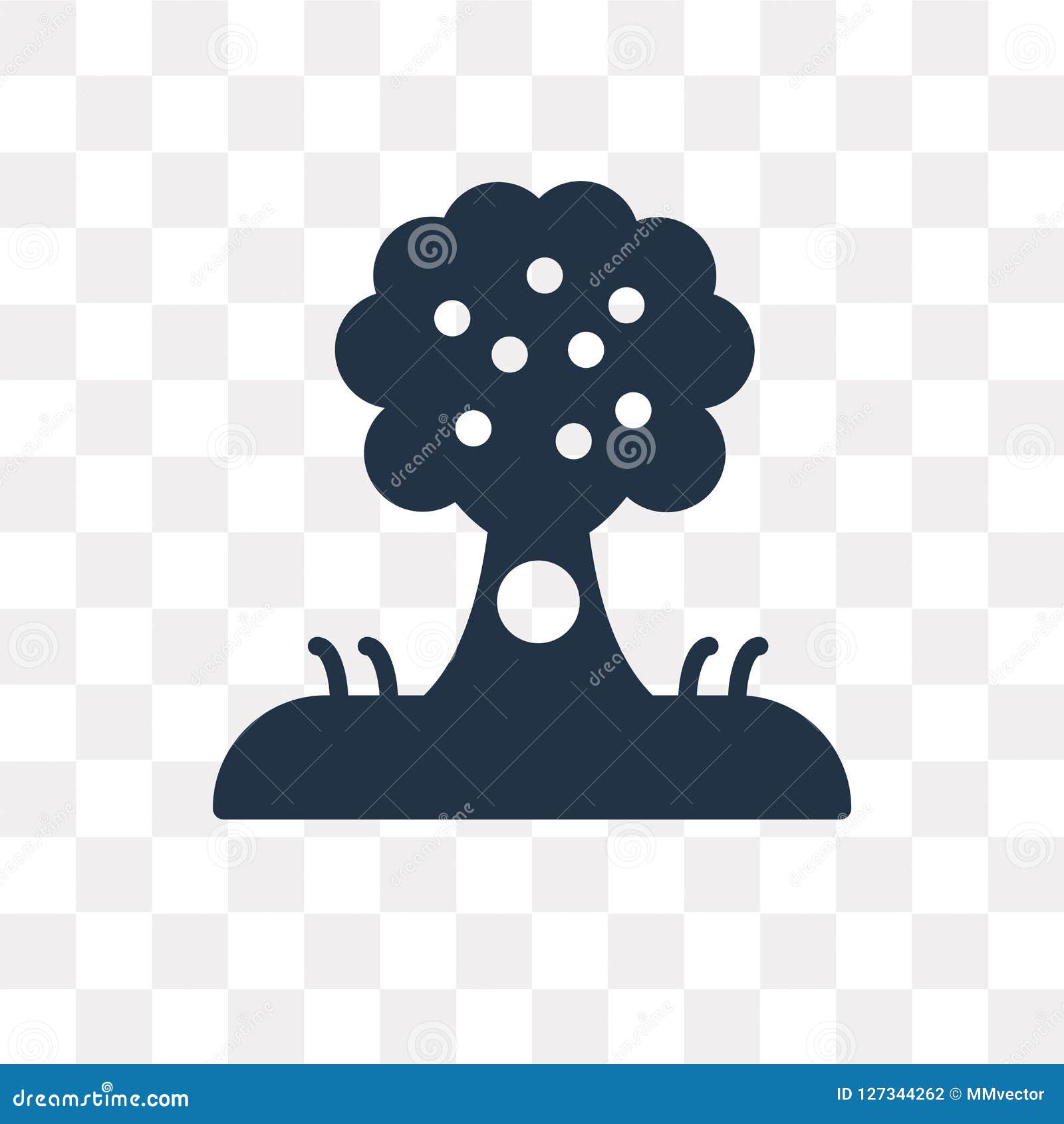 Trees Vector Icon Isolated on Transparent Background, Trees Tra Stock ...