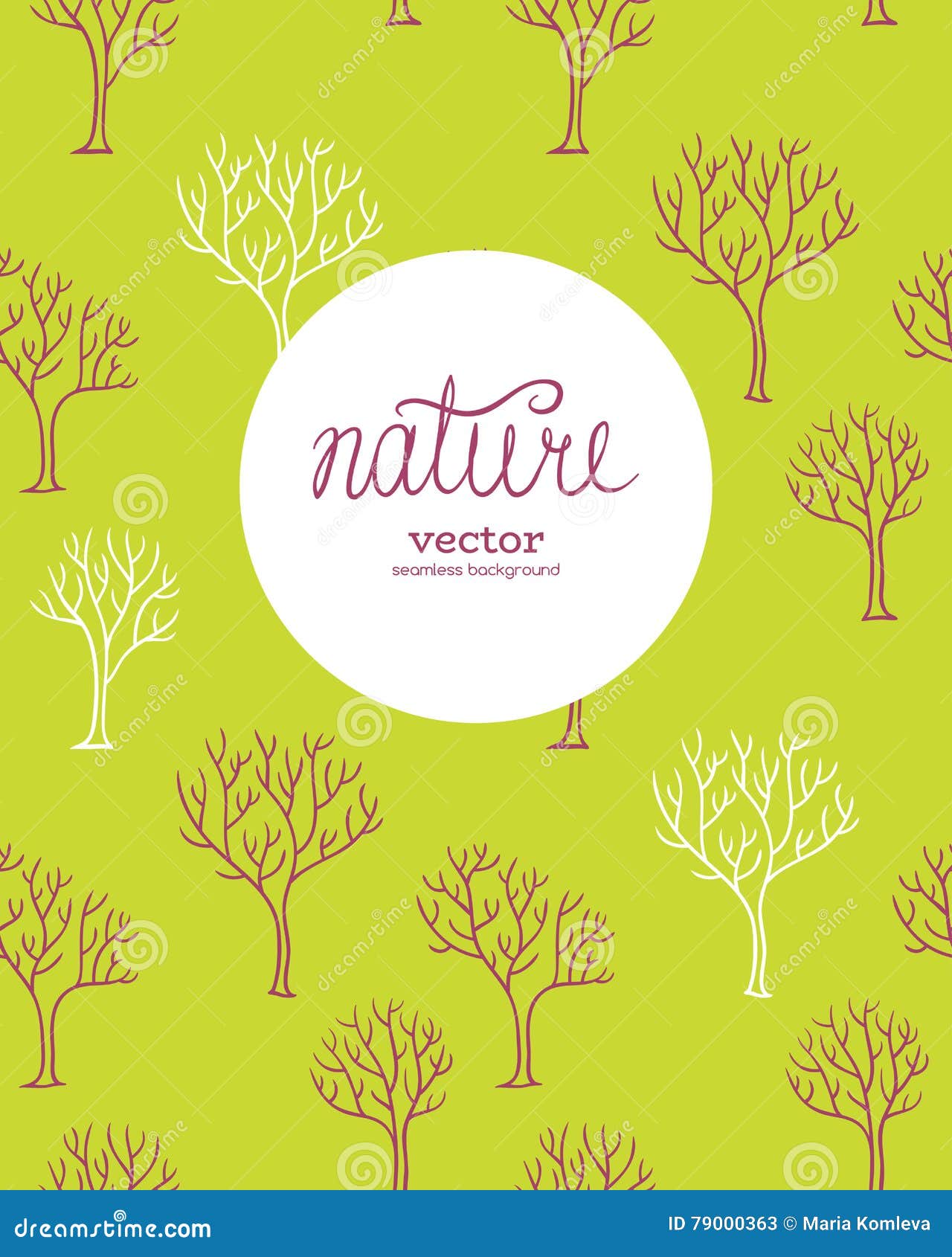 Trees. Vector Seamless Pattern Stock Vector - Illustration of abstract ...