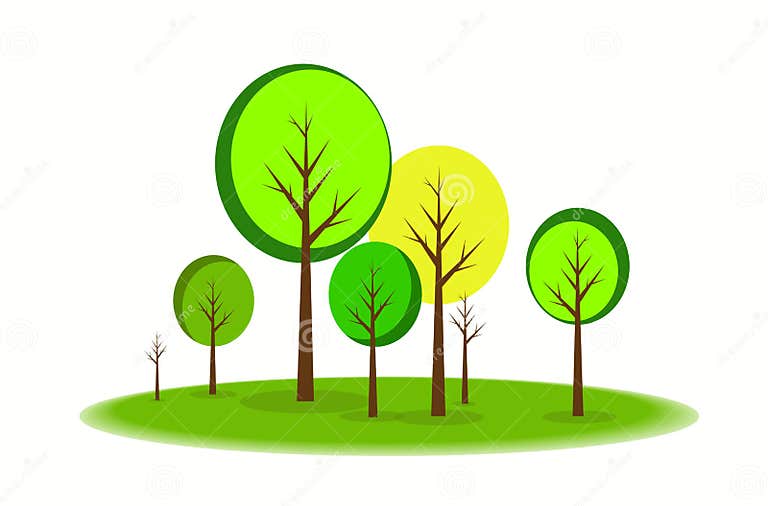TreeScape stock vector. Illustration of foliage, background - 36075228