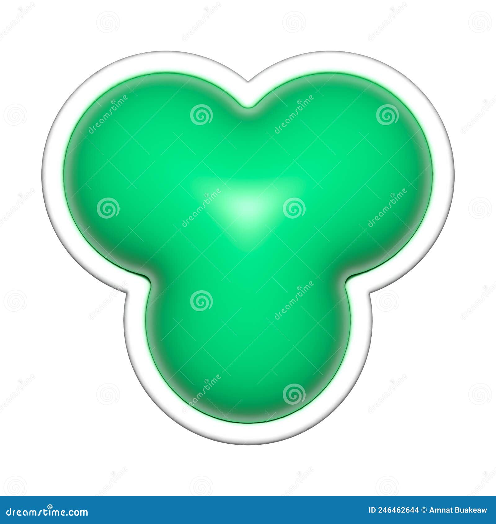 Red Trefoil Basic Simple Shapes Isolated On White Background, Geometric ...