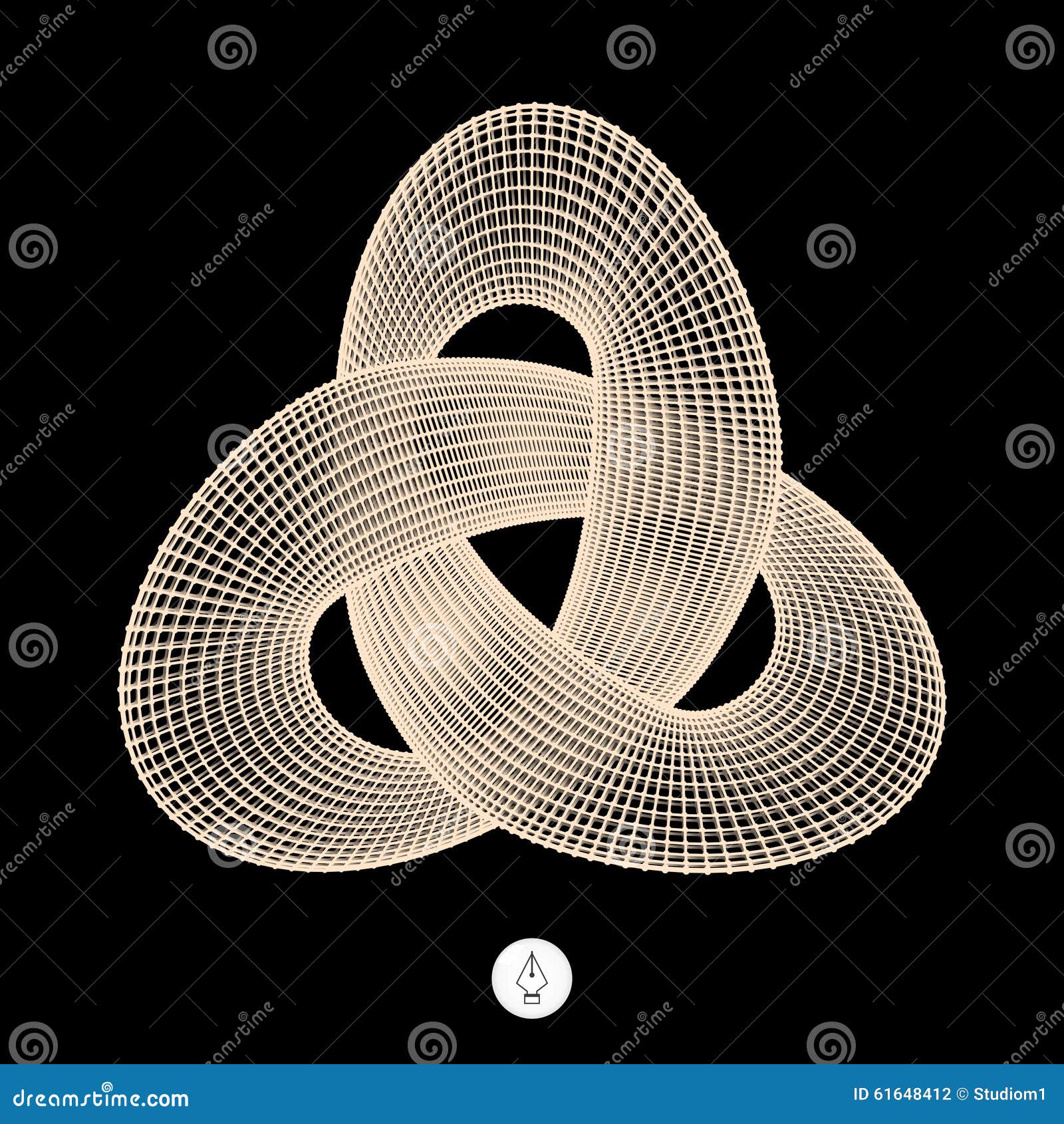 Trefoil Knot. Connection Structure Stock Vector - Illustration of ... Trefoil Knot. Connection Structure Stock Vector - Illustration of ...