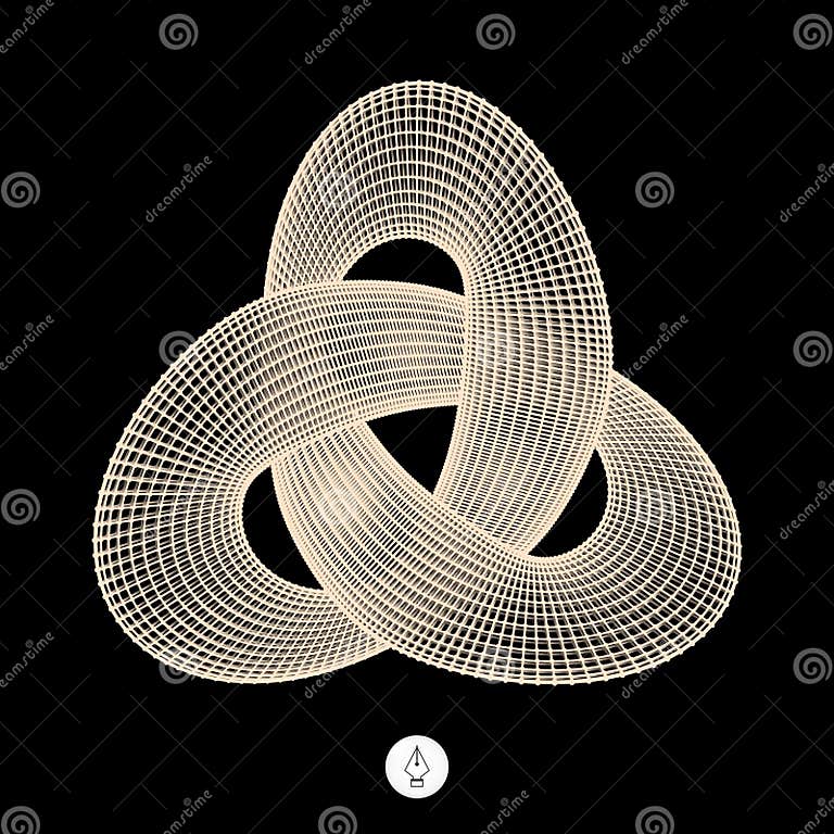 Trefoil Knot. Connection Structure Stock Vector - Illustration of ...