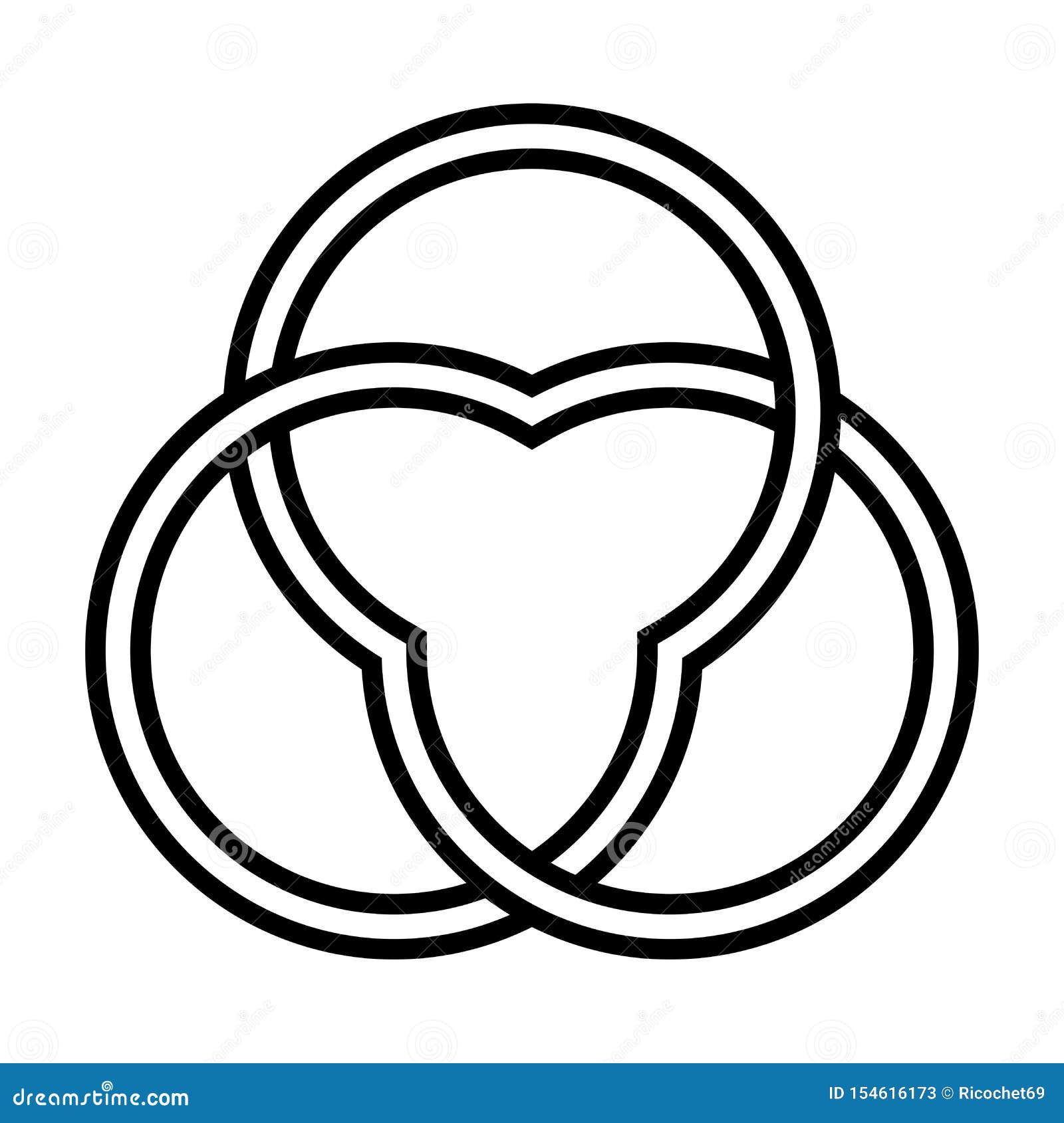 Trefoil knot symbol stock illustration. Illustration of infinite ...