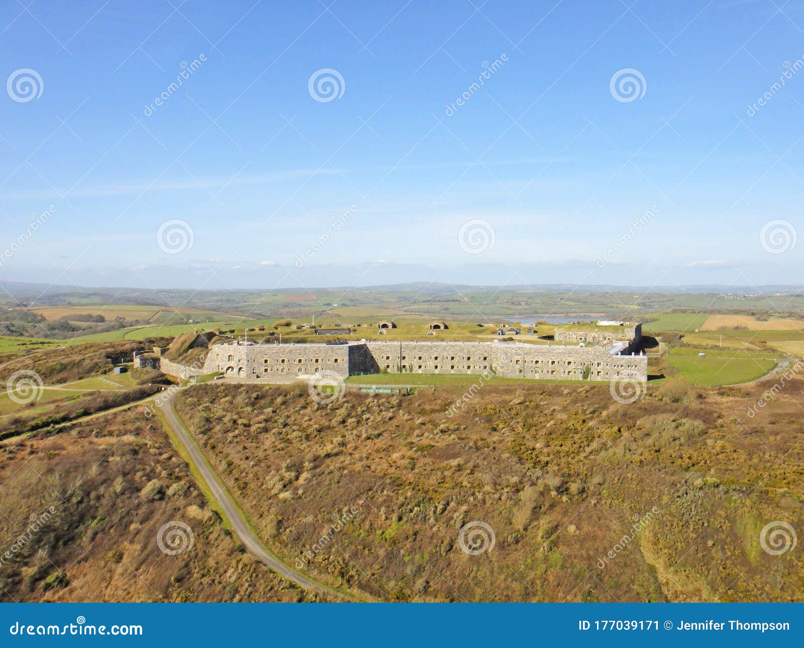 Tregantle Fort on the Rame Peninsula, Cornwall Stock Image - Image of ...