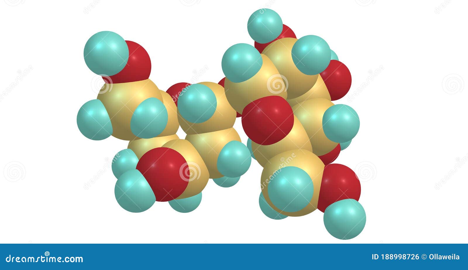 Trehalose Molecular Structure Isolated on White Stock Illustration ...