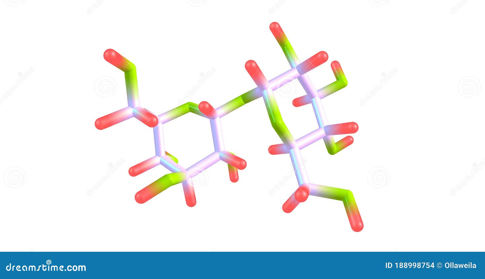 Trehalose Molecular Structure Isolated on White Stock Illustration ...