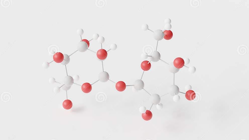 Trehalose Molecule 3d, Molecular Structure, Ball and Stick Model ...
