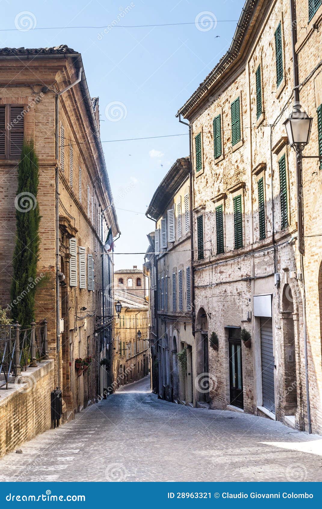 Treia (Marches, Italy) stock image. Image of europe, urban - 28963321