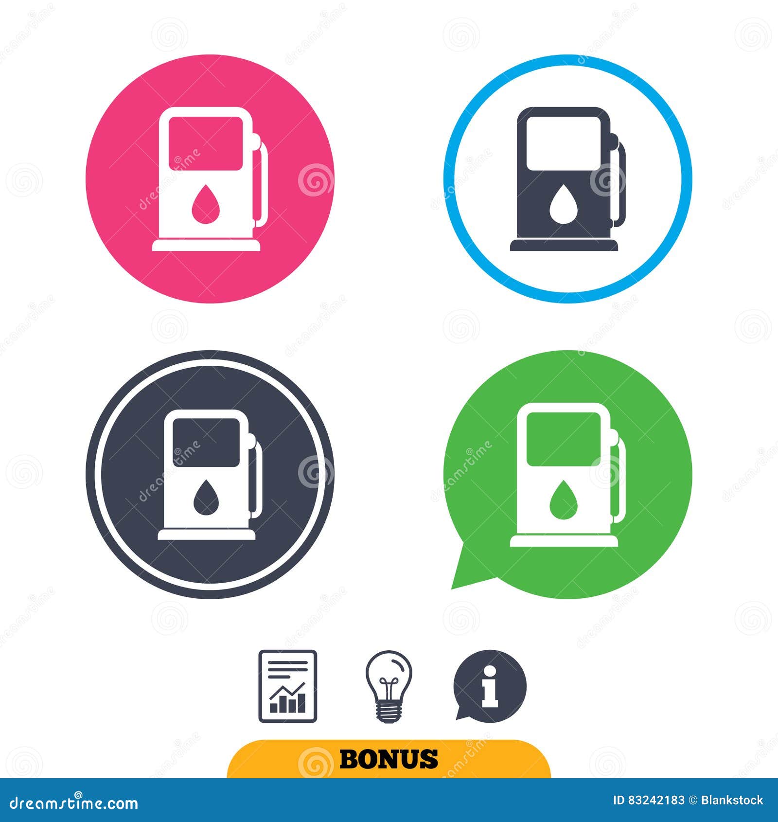 Treibstoff- Oder Tankstelleikone Autobrennstoffzeichen Vektor Abbildung ...