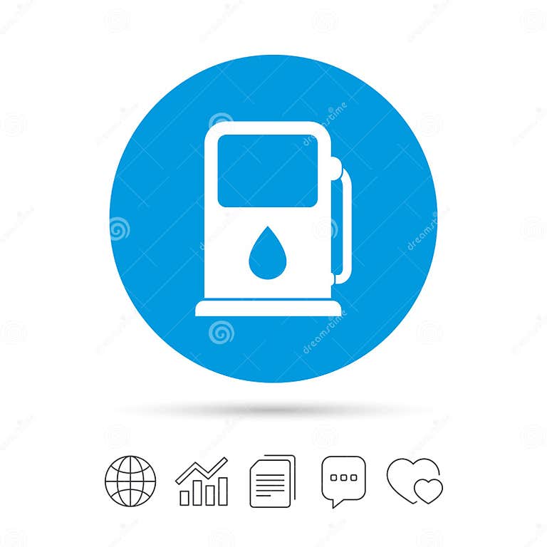 Treibstoff- Oder Tankstelleikone Autobrennstoffzeichen Vektor Abbildung ...