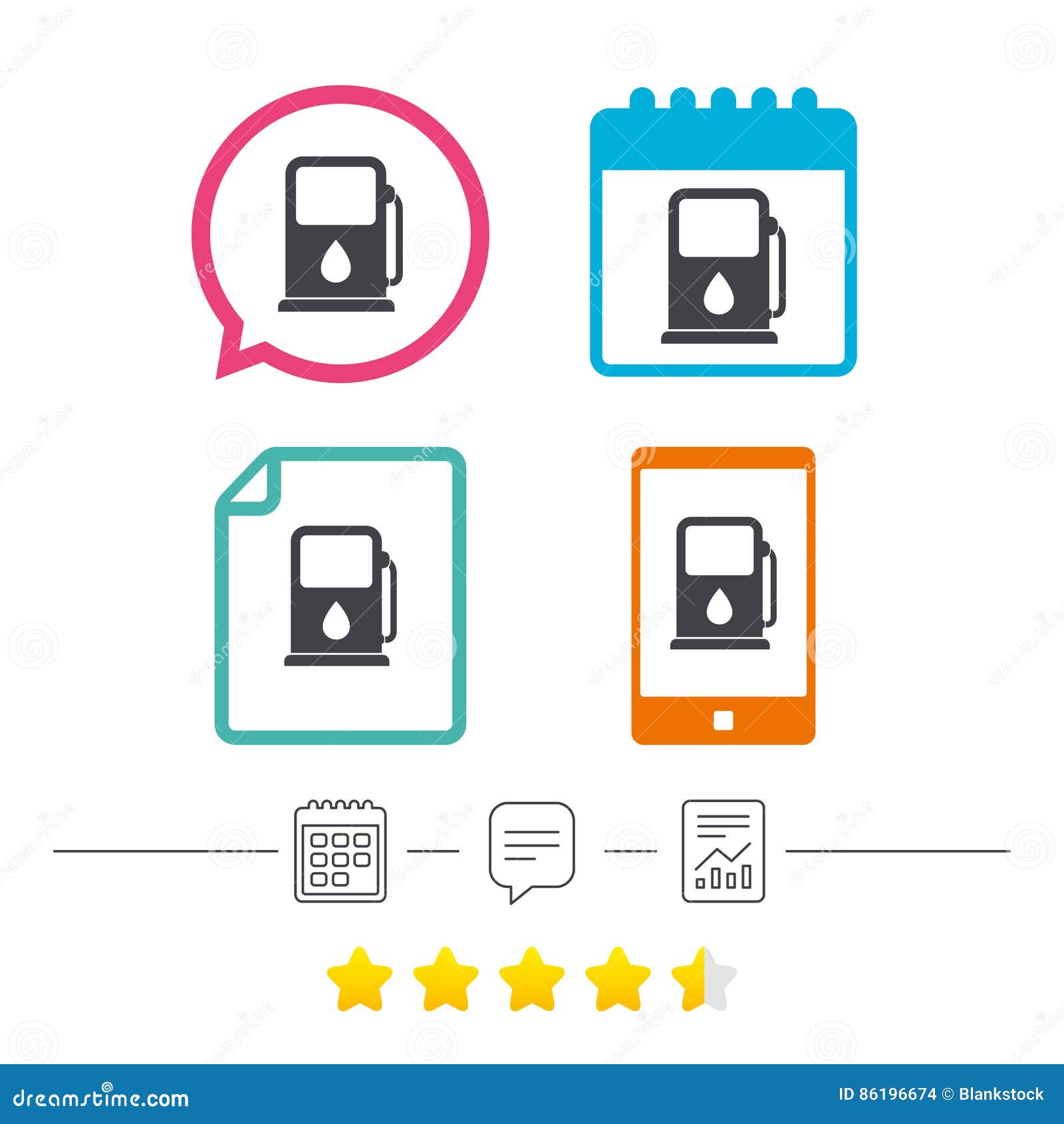 Treibstoff- Oder Tankstelleikone Autobrennstoffzeichen Vektor Abbildung ...