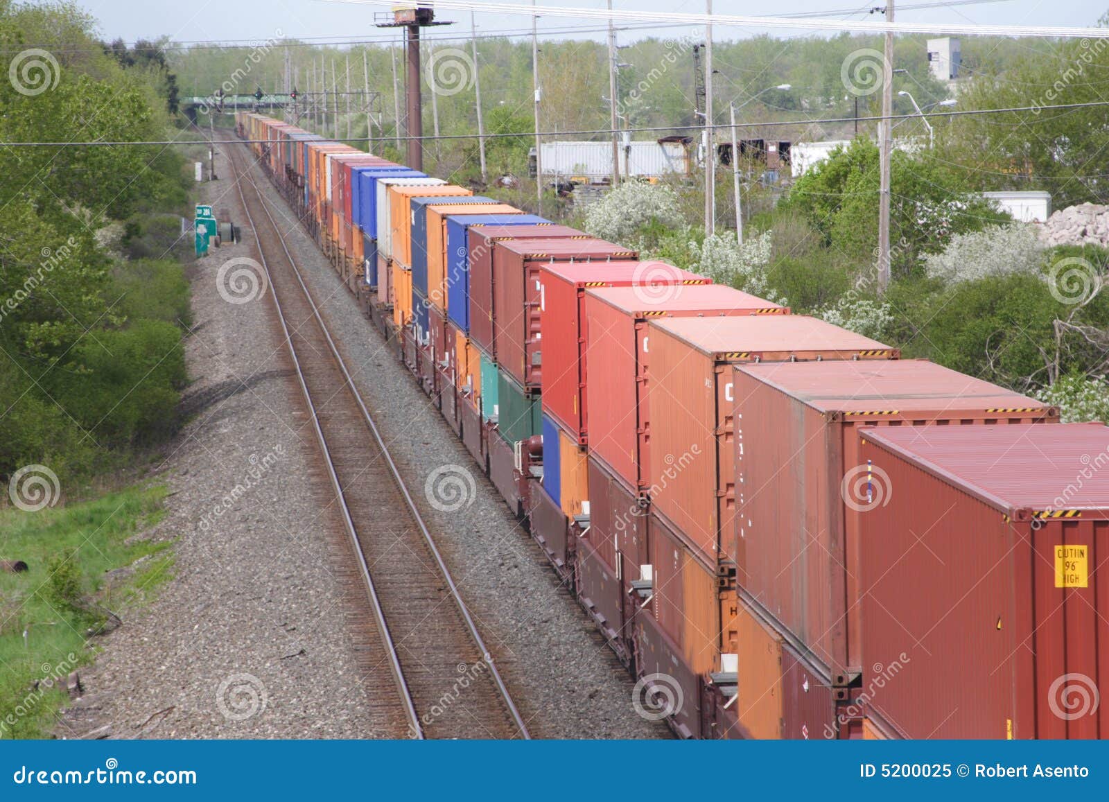 Trein Van Containers Shiping Stock Afbeelding - Image of diesel ...