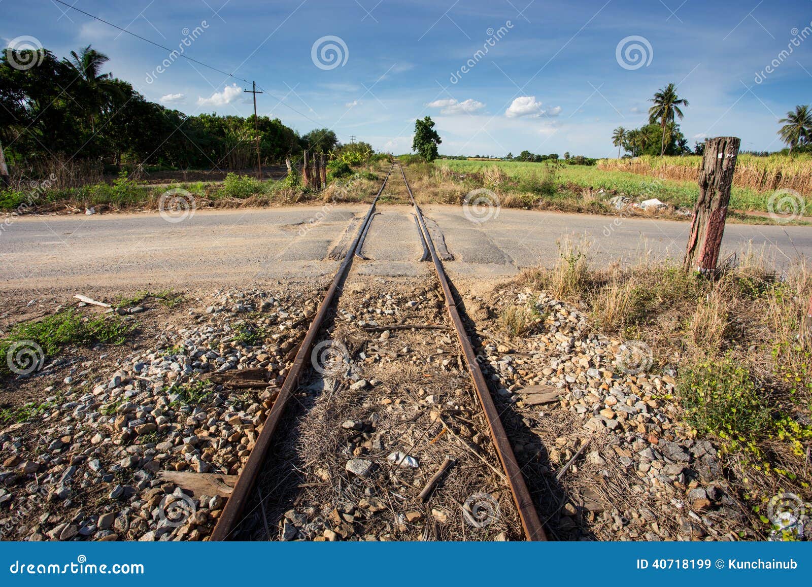 Treinspoor stock afbeelding. Image of kruispunten, gevaar - 40718199