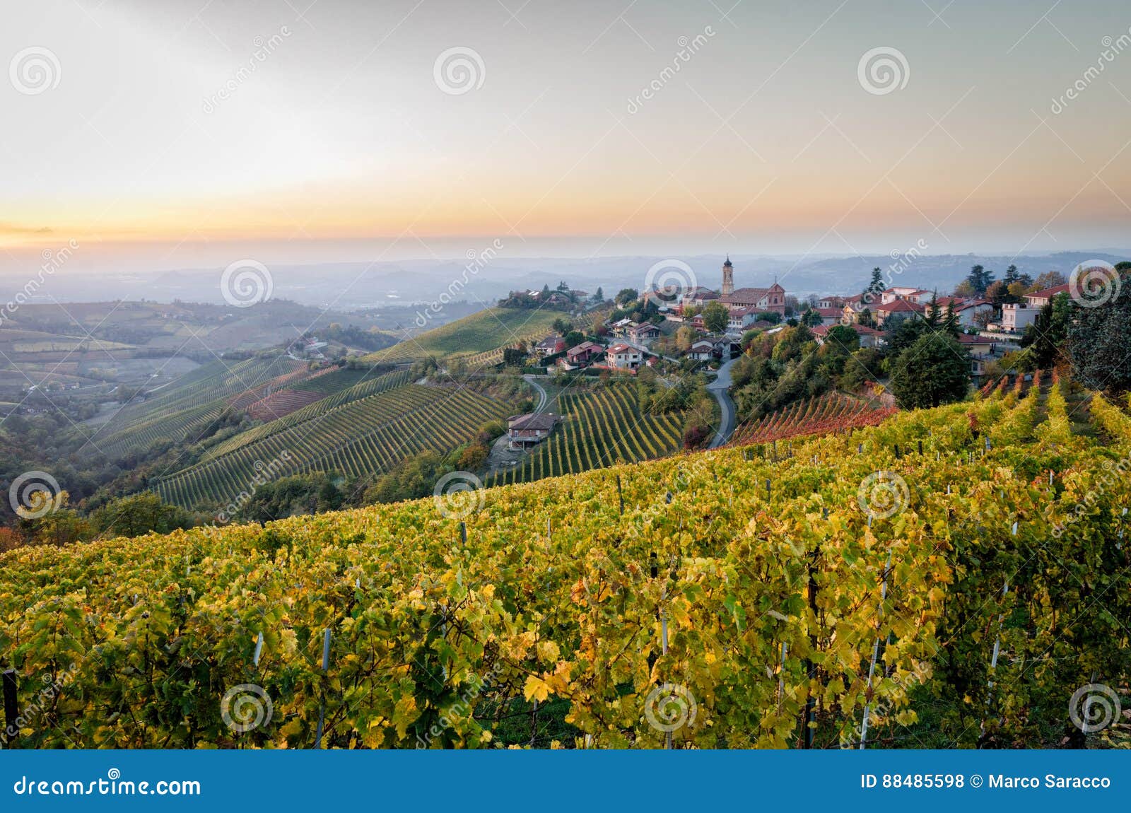 Treiso Le Langhe stock photo. Image of colors, fall, scenic - 88485598