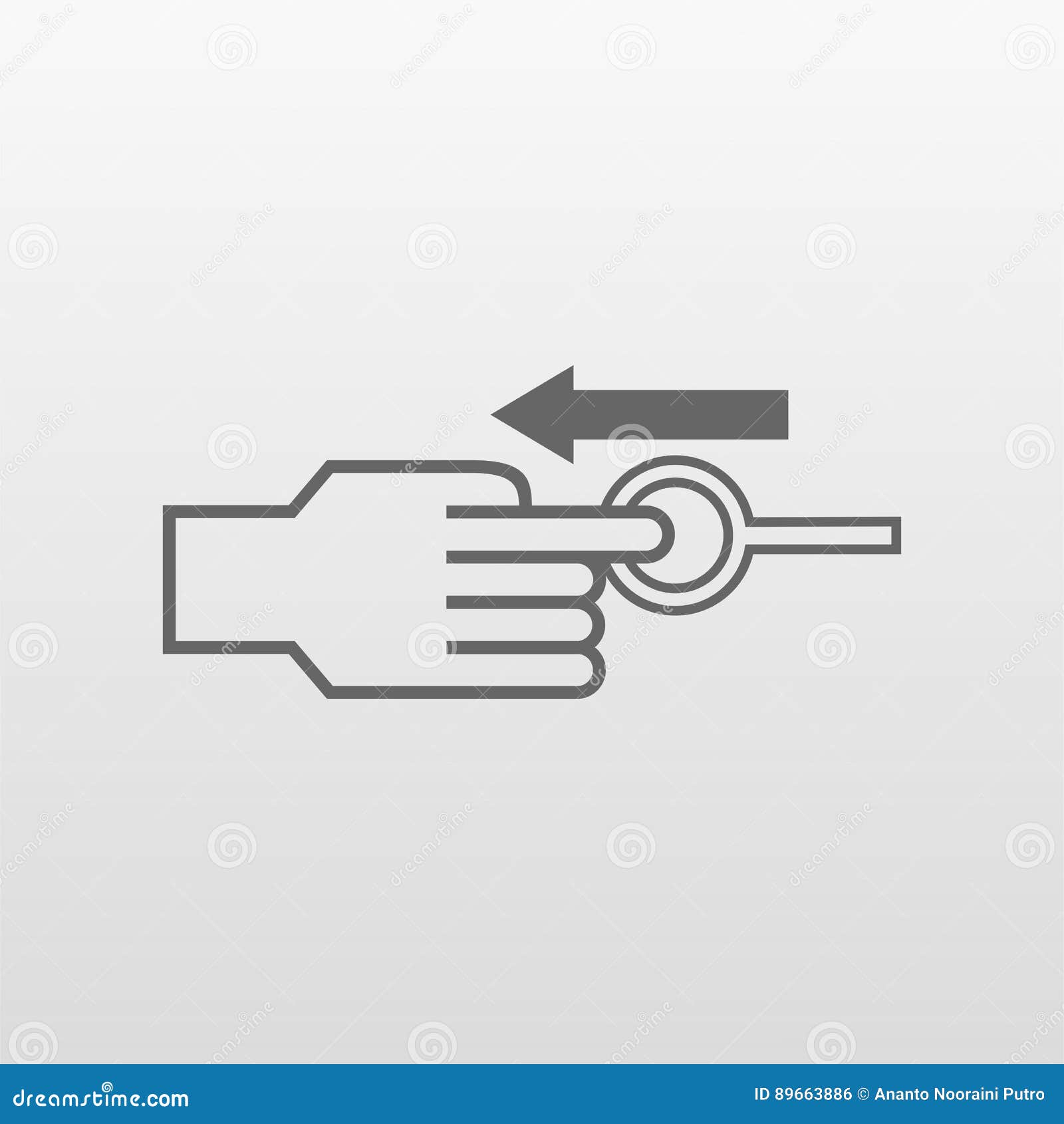 Trek Het Speld Vlakke Pictogram Stock Illustratie - Illustration of ...