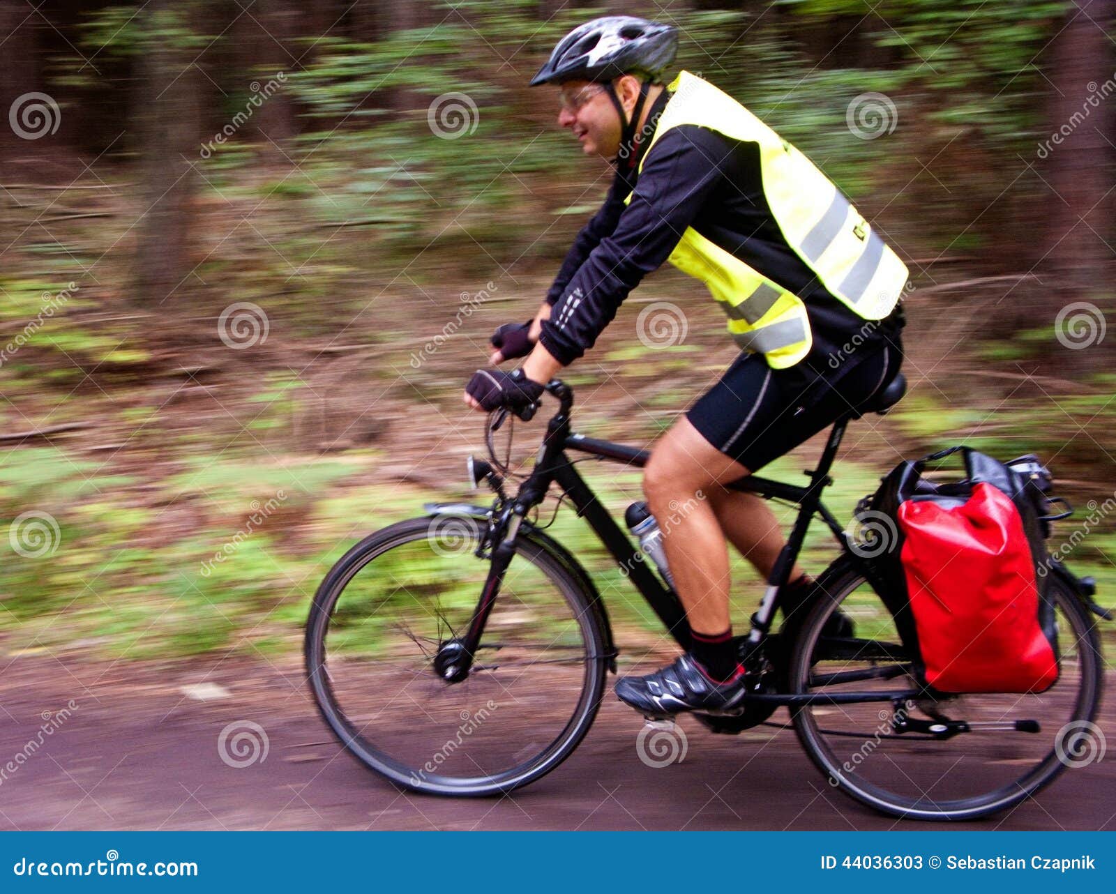 Trekking cyclist stock image. Image of bicycle, traveling - 44036303