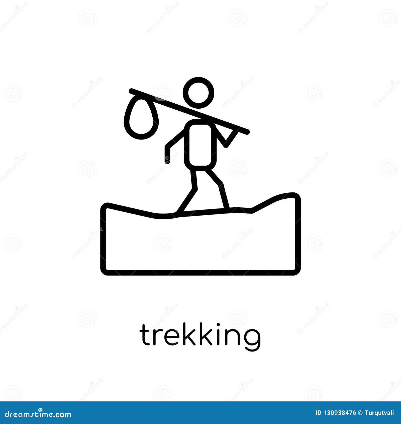 Trekking Icon from Camping Collection. Stock Vector - Illustration of ...