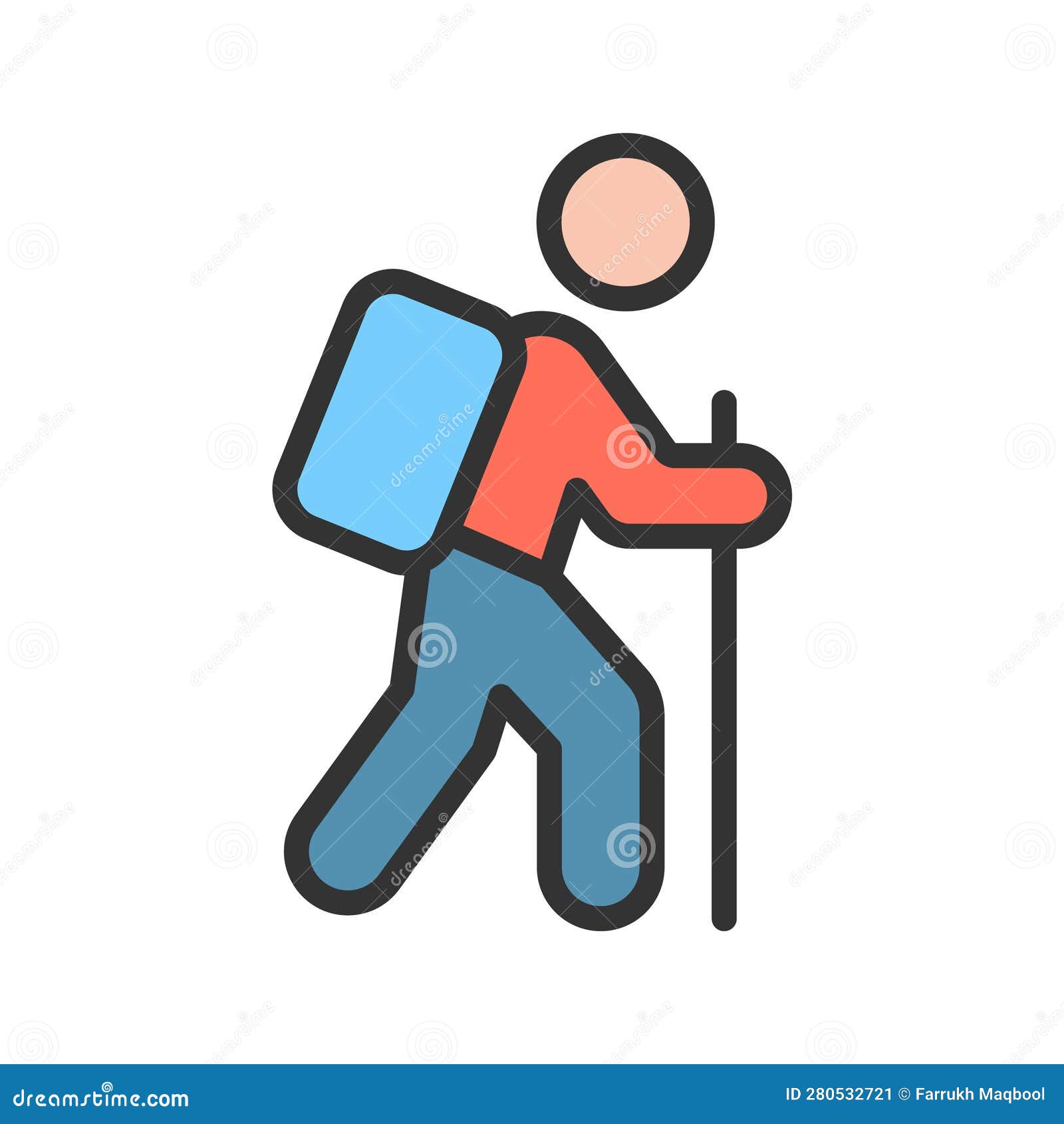 Trekking Icon Vector Image. Stock Vector - Illustration of symbol ...