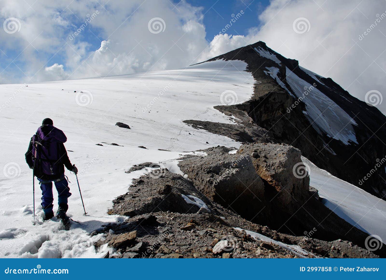 Trekking on a mountain stock photo. Image of extreme, human - 2997858