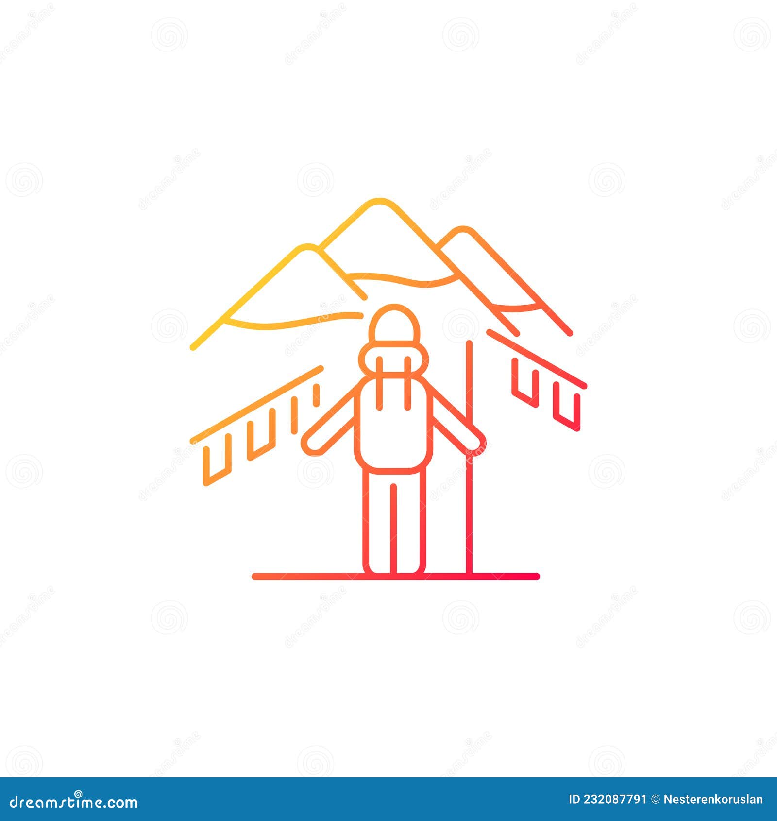 Linear Nepal Map Icon From Countrymaps Outline Collection. Thin Line ...