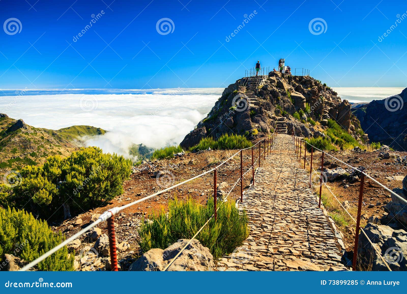 Trekking On A Path Through Samaria Gorge Near Iron Gate, South West ...