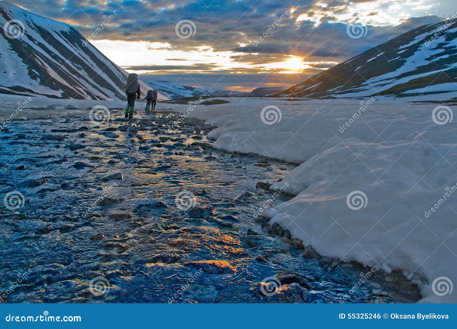 Trekking in Polar Ural Mountains Stock Photo - Image of hiking, hill ...