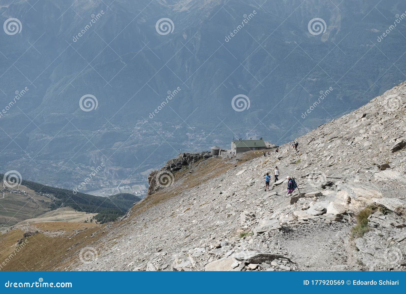 Trekking on the Rocciamelone Editorial Stock Image - Image of mount ...