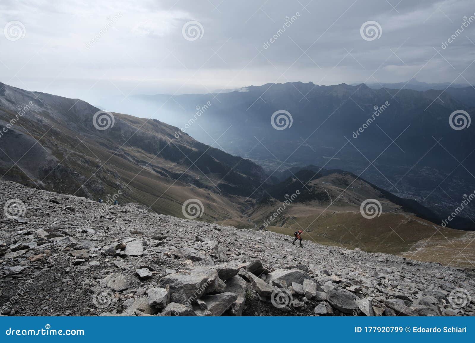 Trekking on the Rocciamelone Editorial Stock Image - Image of hike ...