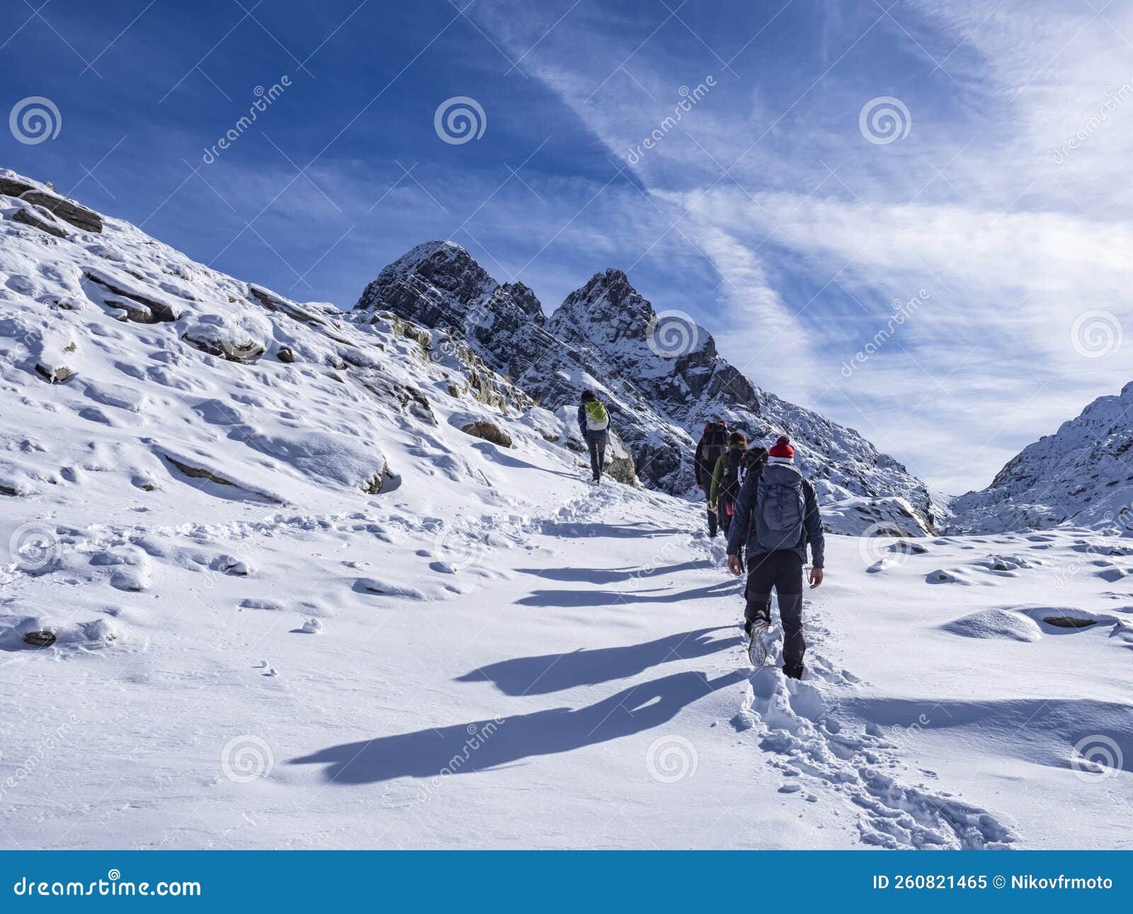 Trekking Scene in Winter on the Italian Alps Editorial Image - Image of ...