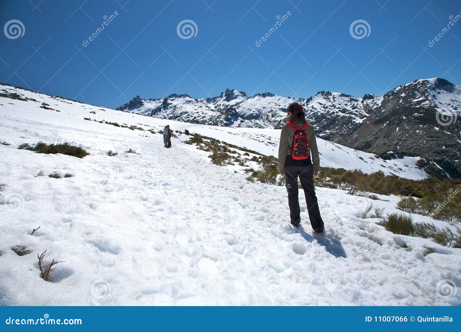 Trekking on snow stock photo. Image of lifestyle, footstep - 11007066
