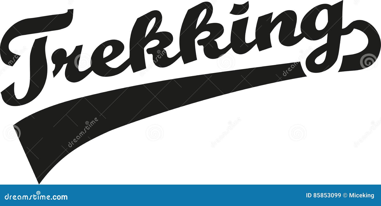 Trekking word retro stock vector. Illustration of person - 85853099